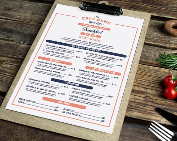 Modern Cafe Menu Template Bundle | Coffee Shop Menu, Price List ...