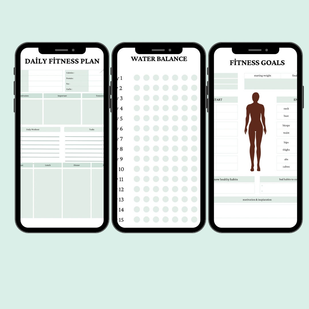 Printable Fitness Planner - Etsy