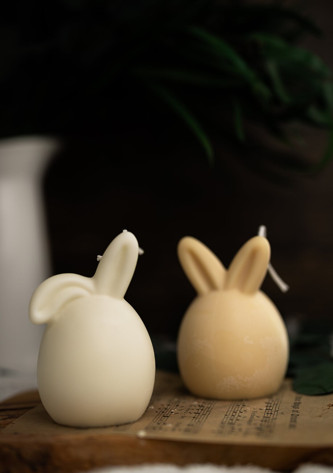 Easter Bunny Egg Candle, Floppy Ears, Easter Bunny Candle, Easter Egg ...