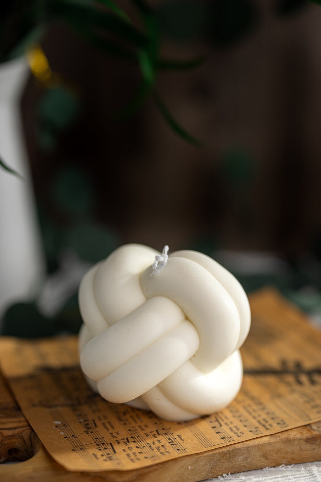 Large Knot Candle, Chain Link/ Tie the Knot Candle, Shaped Pillar ...
