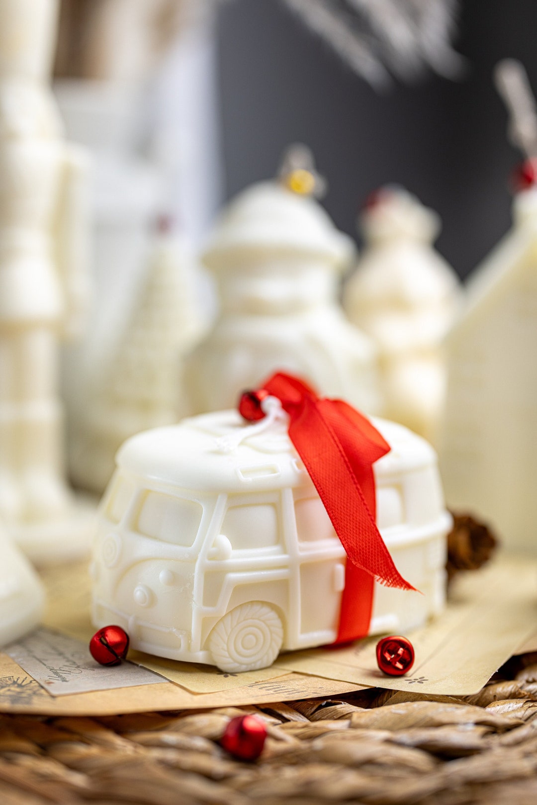 Van Retro Bus Car Candle, Van Bus Gift, Rustic Camper Candle Gift ...