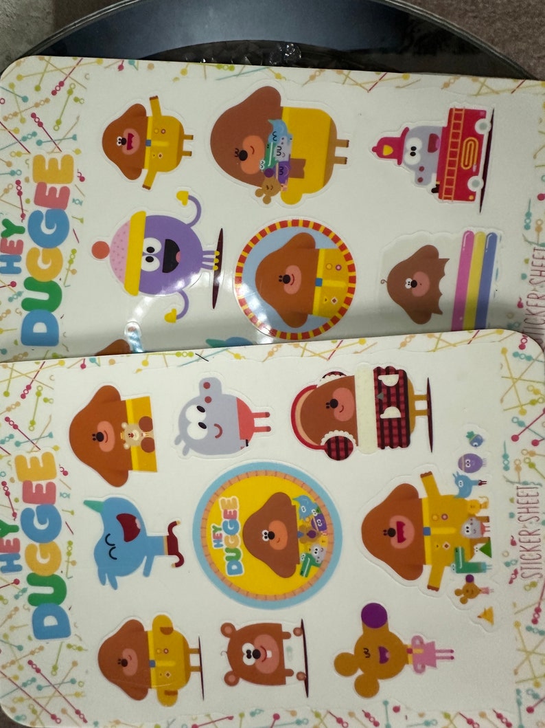 Hey Dugee Easy Peel Sticker Sheets Personalised Waterproof Stickers ...