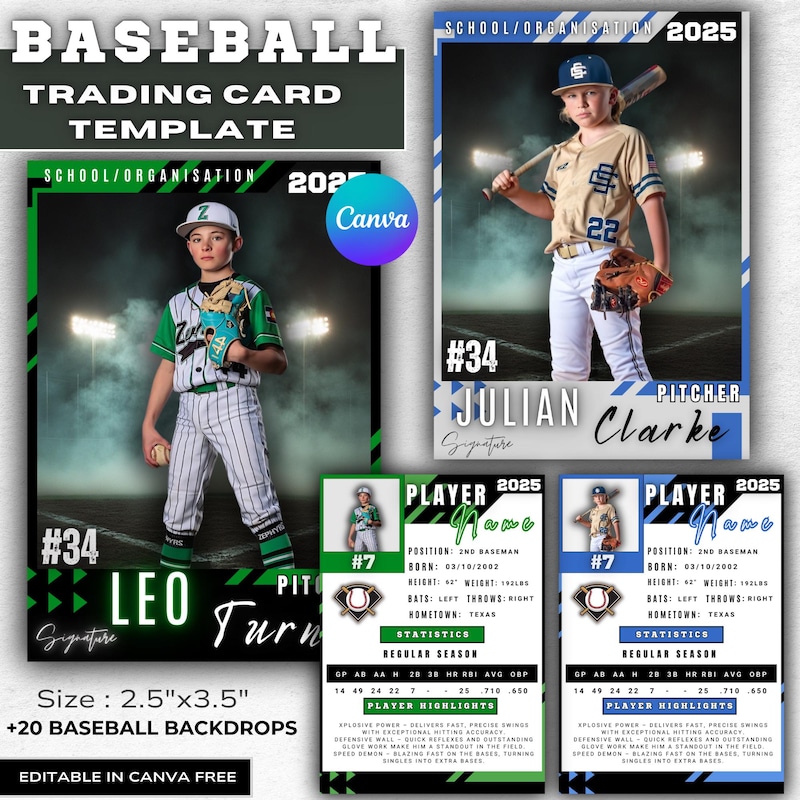 Custom Player Card Template - Etsy UK