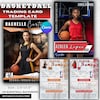 Basketball Card Template, DIY Golden Sport Cards Printable ...