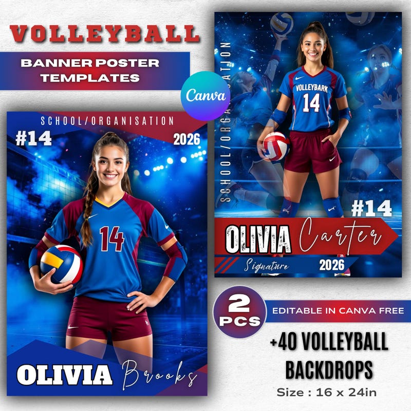 Senior Night Volleyball Posters - Etsy