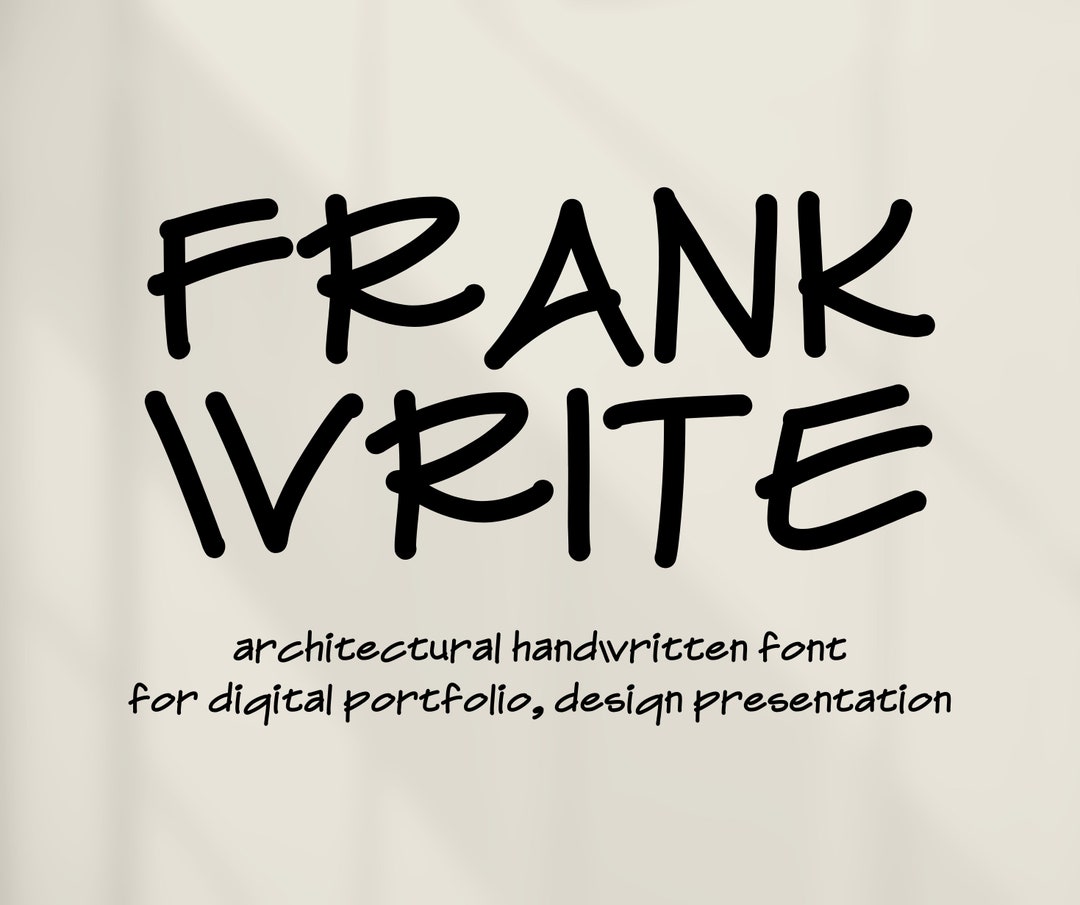 Architect Handwritten Font for Designer, Real Estate, Template, Portfolio, Canva, Exterior ...