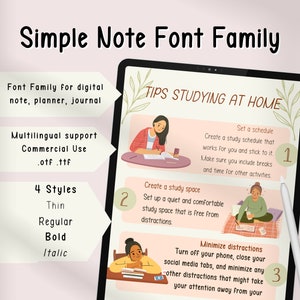 Neat Handwriting Font Family | Digital Download | Elegant Script Fonts ...