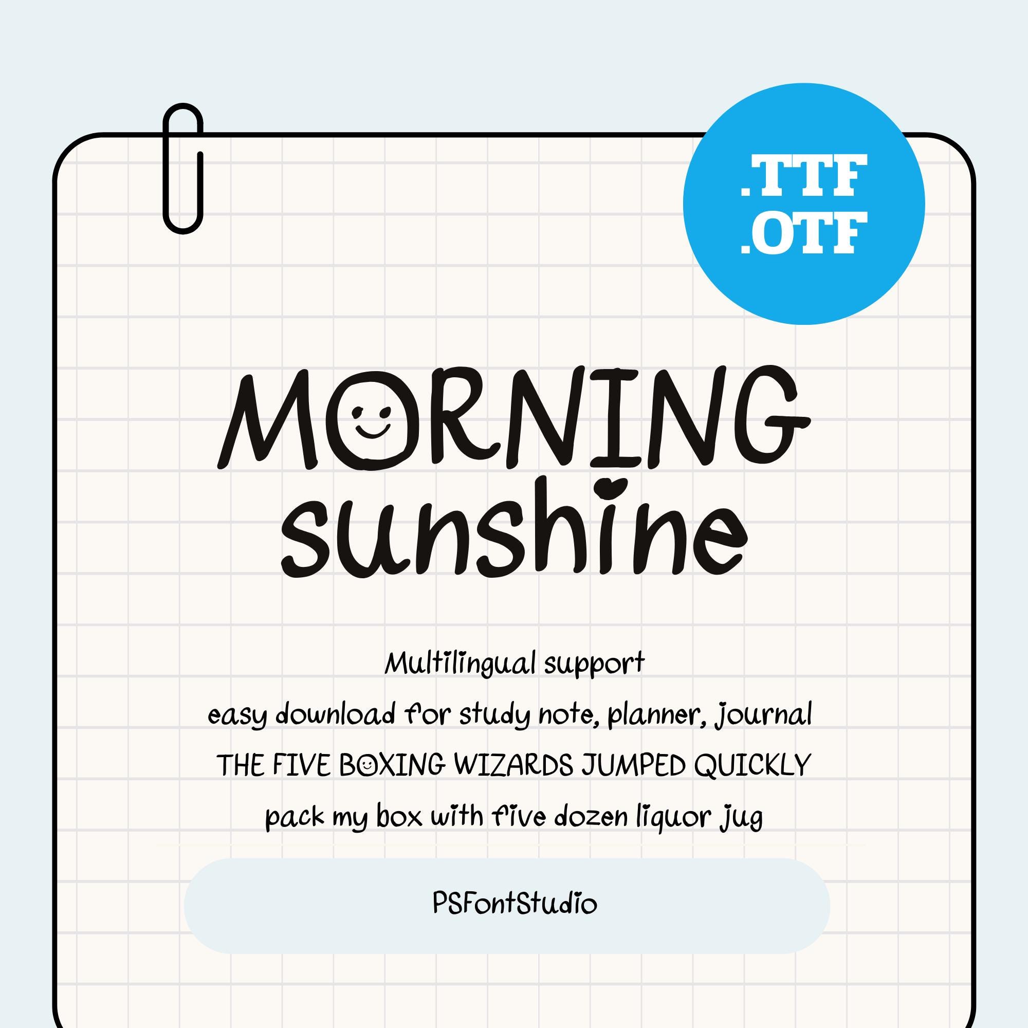 Sunshine Morning Handwritten Script Font (digital Download) - Etsy