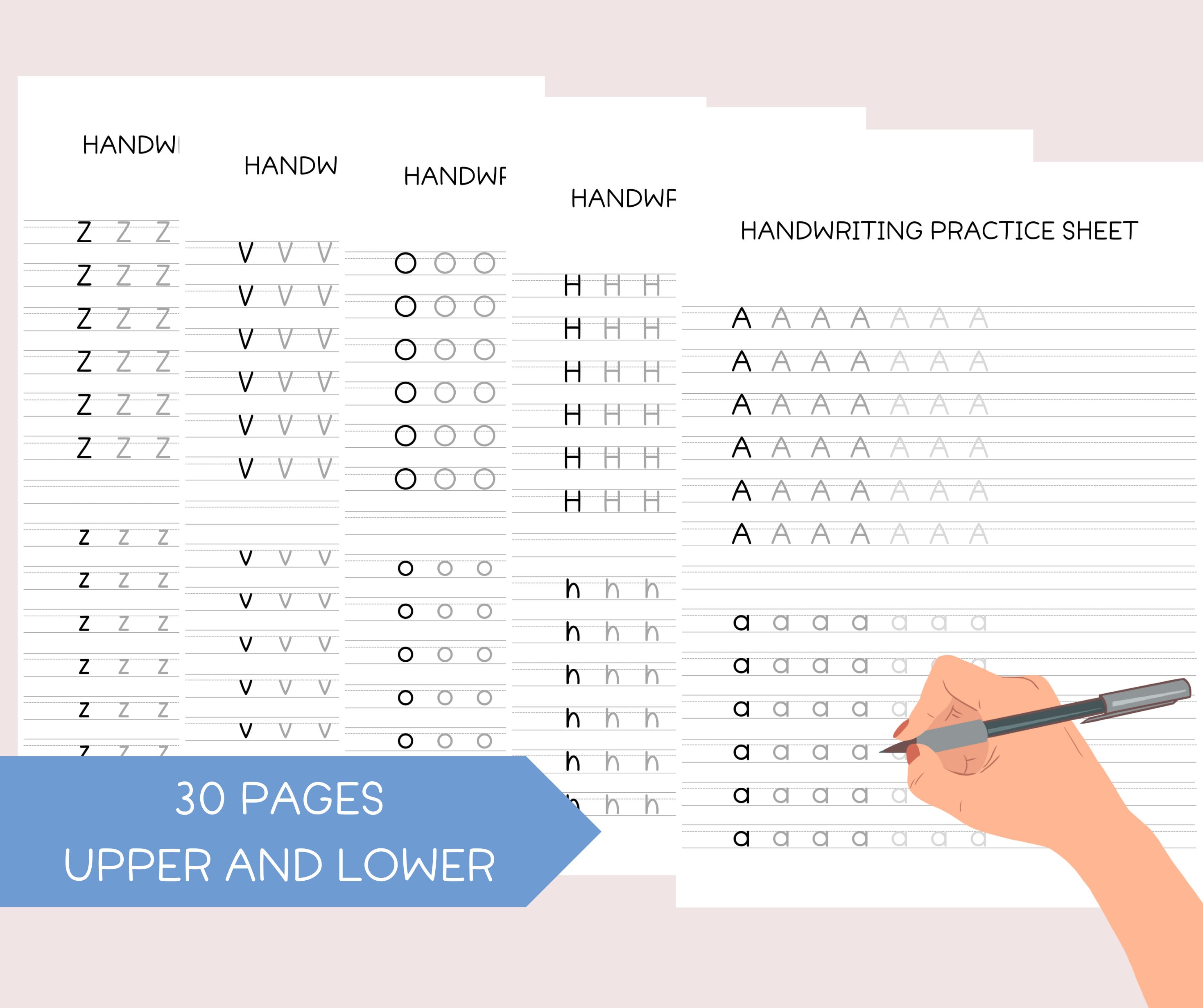 Printable Neat Handwriting Practice Sheet, 50 Pages Printable ...
