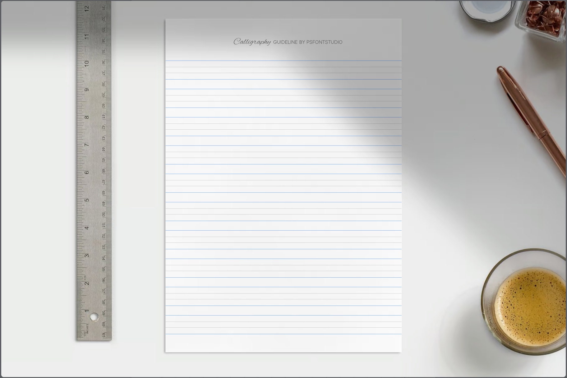 Calligraphy Practice Sheets Templates, Calligraphy Handwriting Paper ...