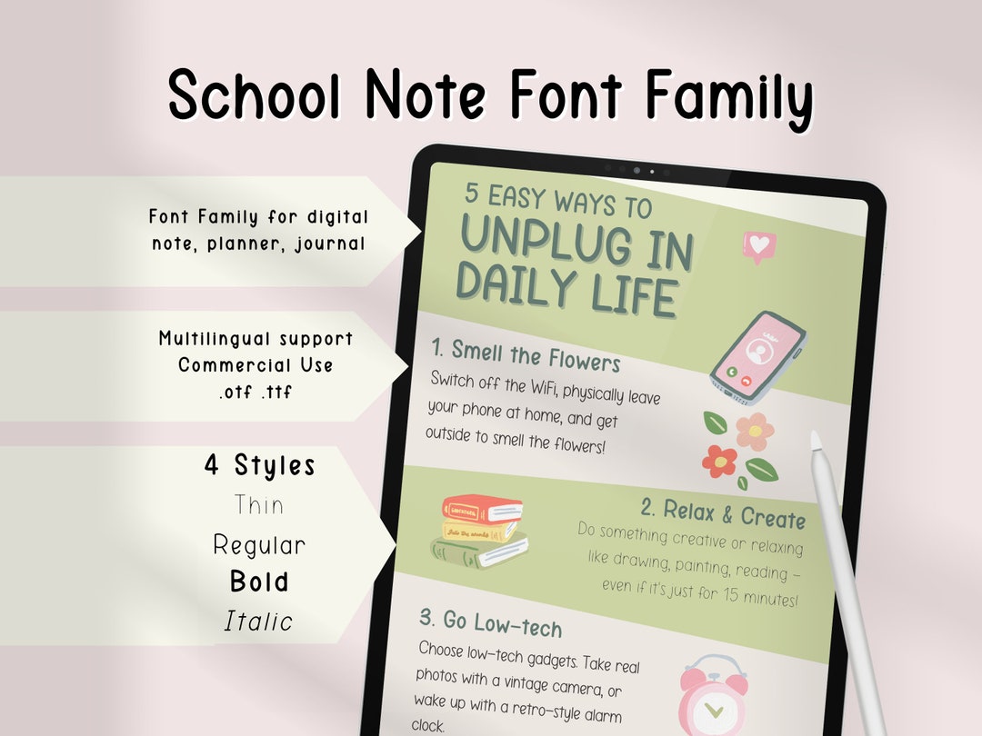 Neat Handwriting Font Family | Digital Download | Elegant Script Fonts ...