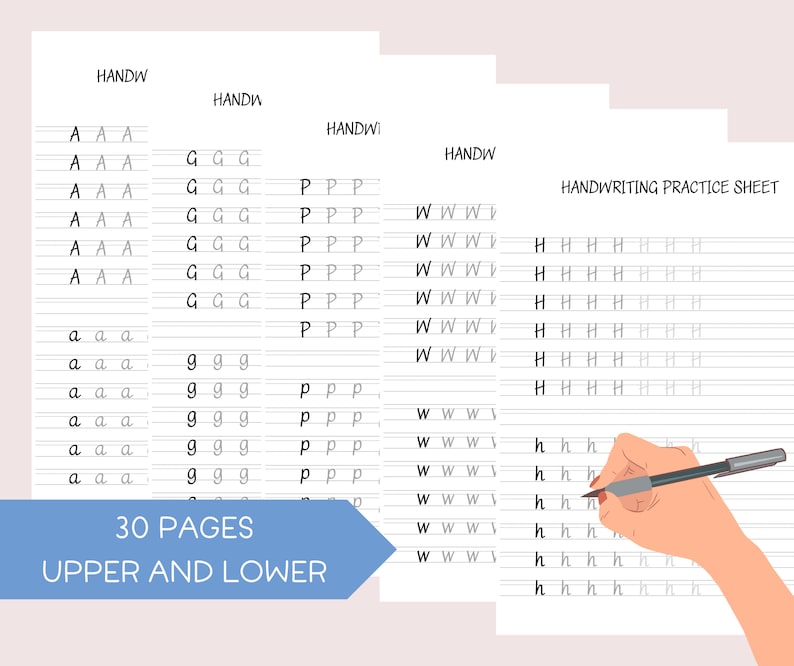 Architect Handwriting Worksheets: Lettering Practice (printable PDF) - Etsy