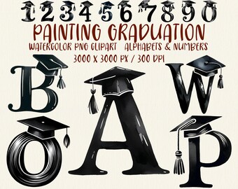 Graduation Font for Banners Announcement Party Decor, Graduate Clipart ...