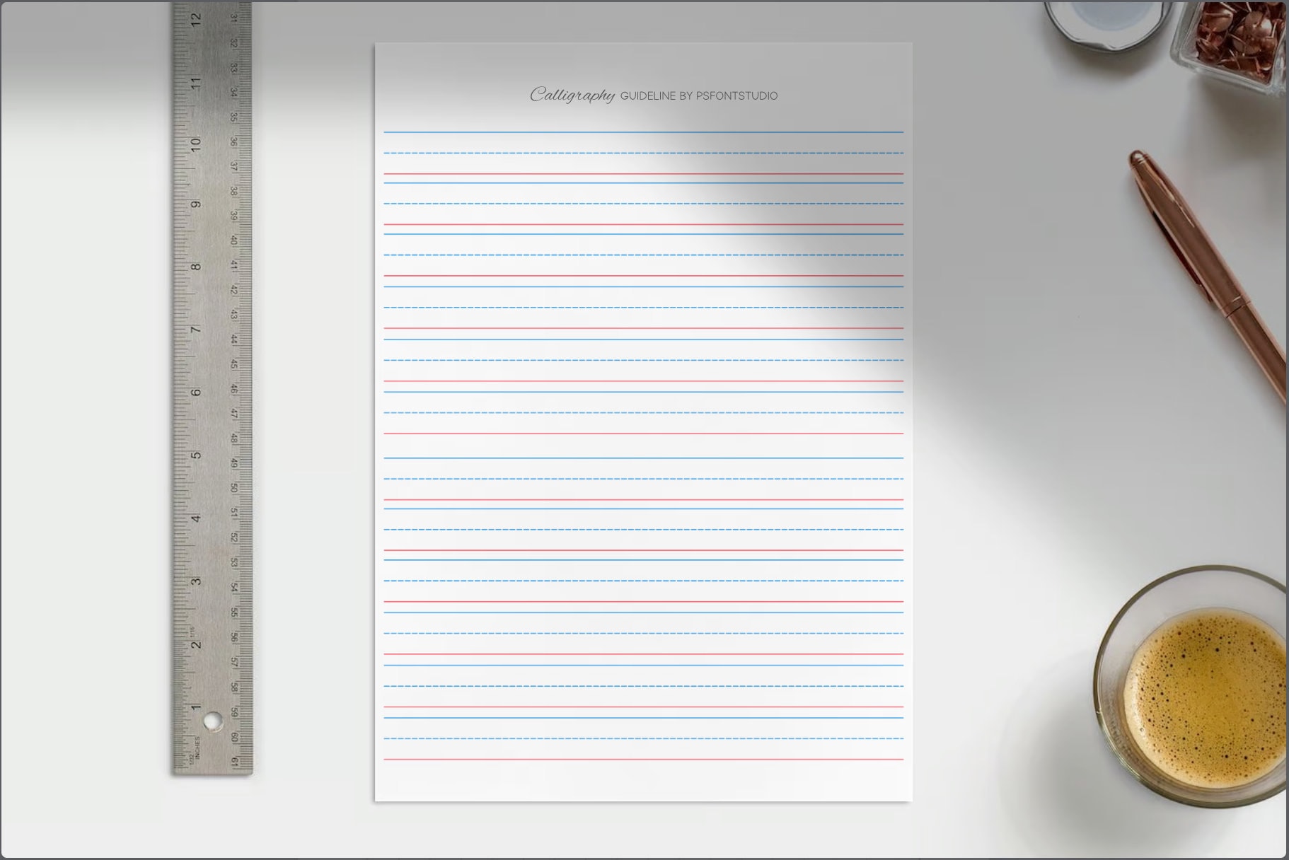 Calligraphy Practice Sheets Templates, Calligraphy Handwriting Paper ...