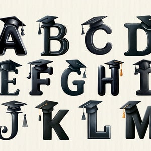 Graduation Alphabets for Banners Announcement Party Decor, Graduate ...