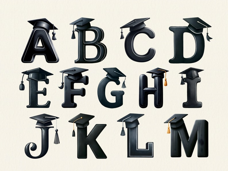 Graduation Alphabets for Banners Announcement Party Decor, Graduate ...