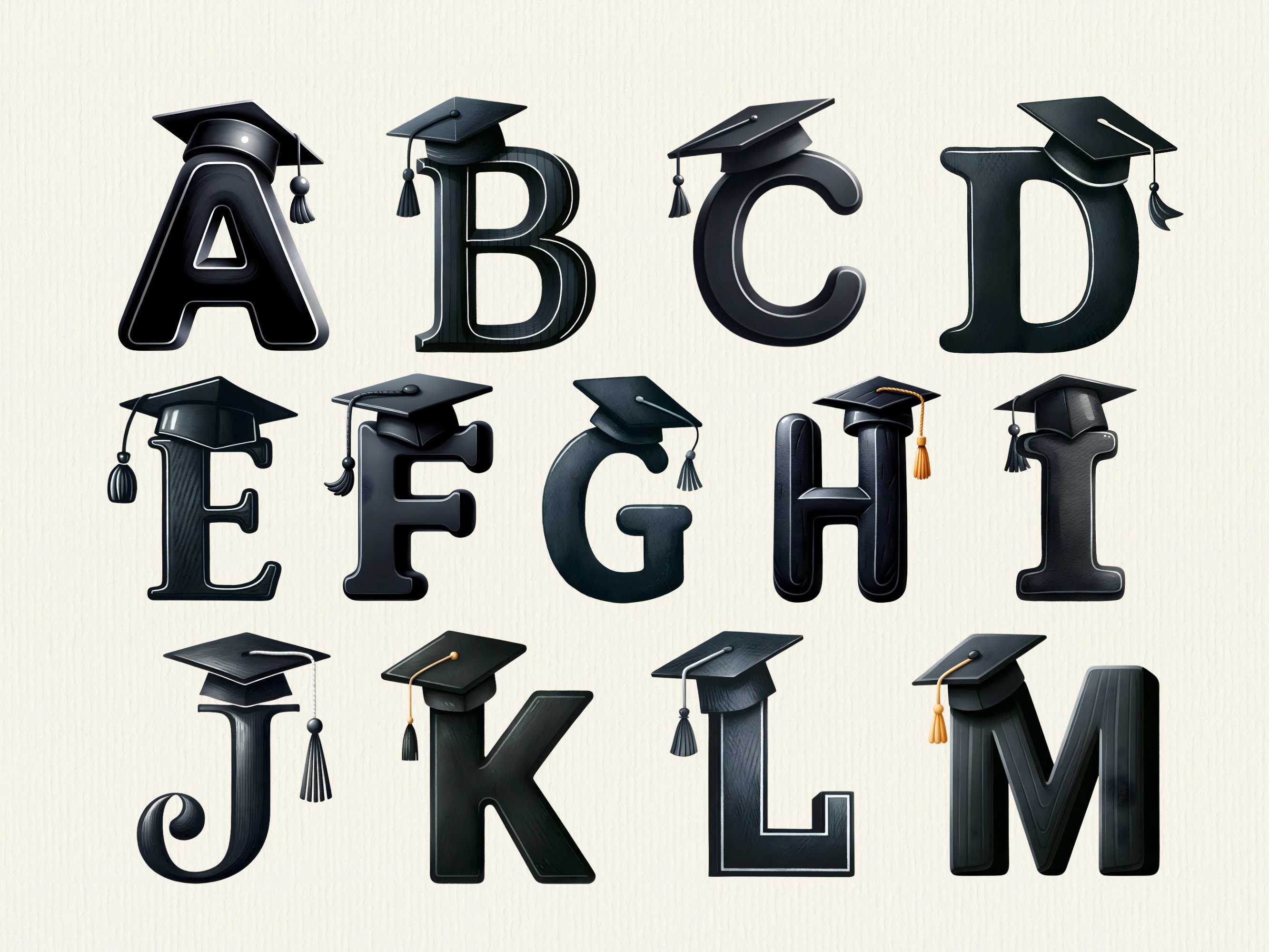 Graduation Alphabets for Banners Announcement Party Decor, Graduate ...