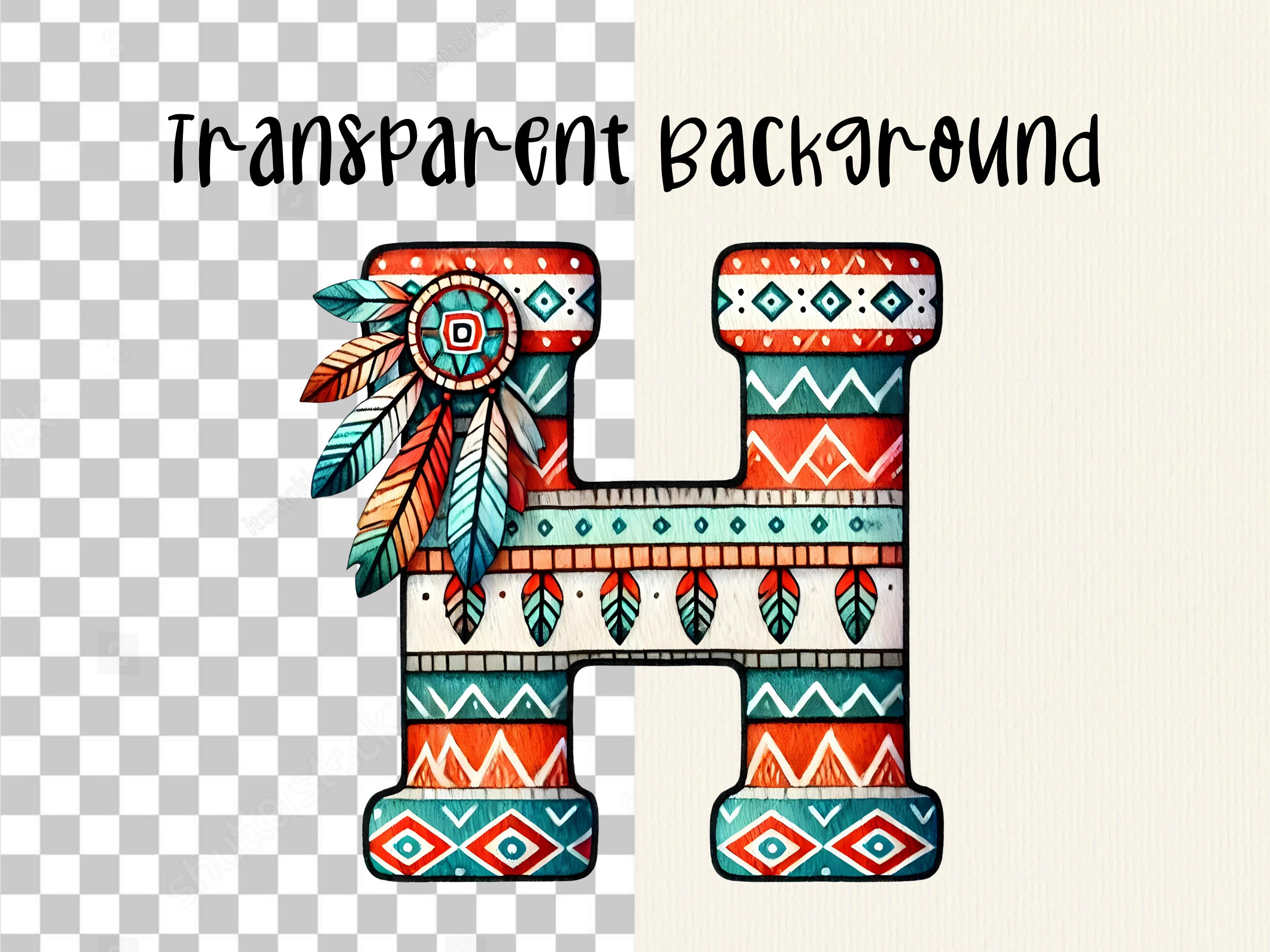 Native American Pattern Alphabet PNG Clipart Tribal Letter Designs Boho ...