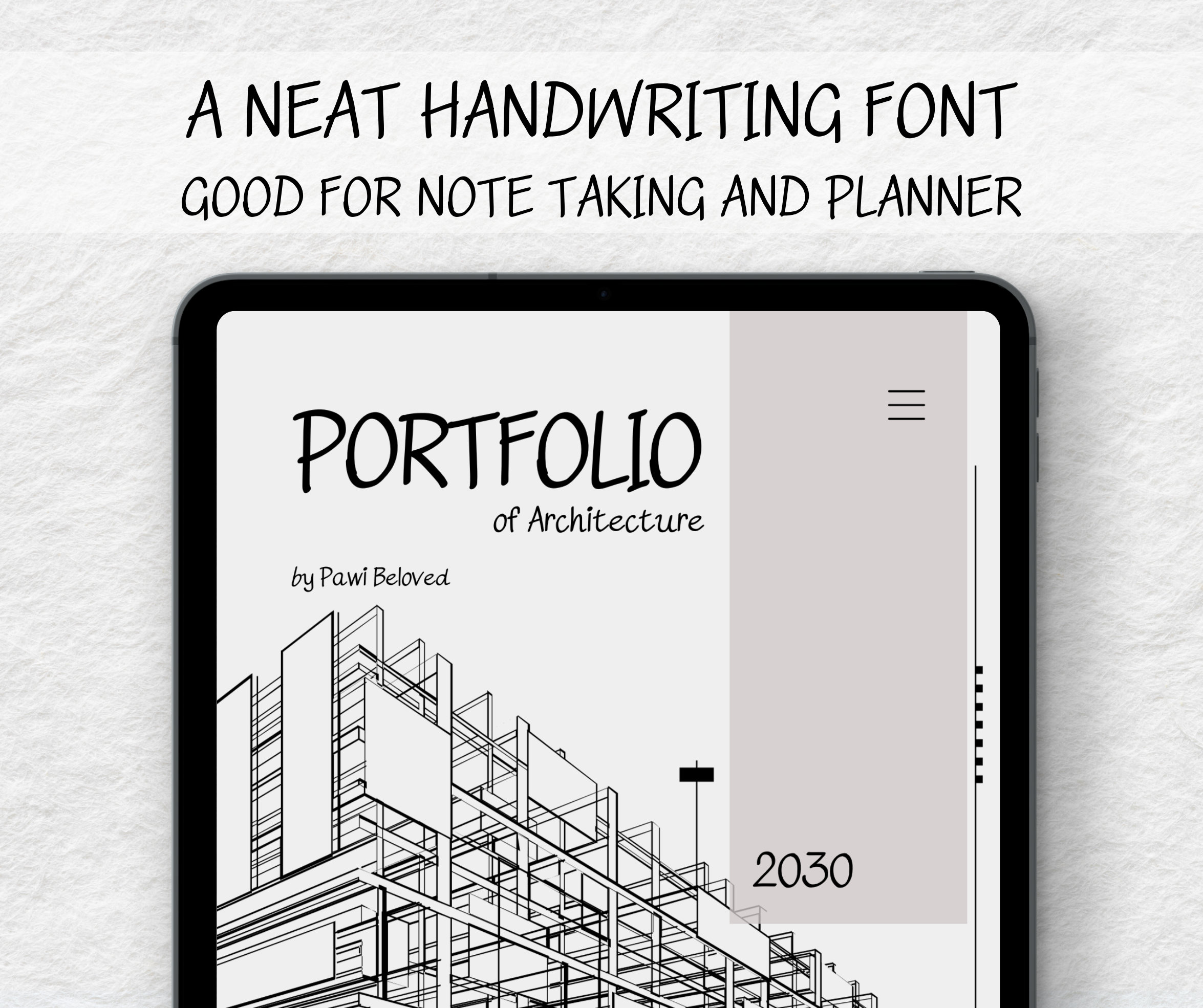 Architecture Handwritten Font: Print Lettering for Canva & Autocad (TTF, OTF) (digital Download ...