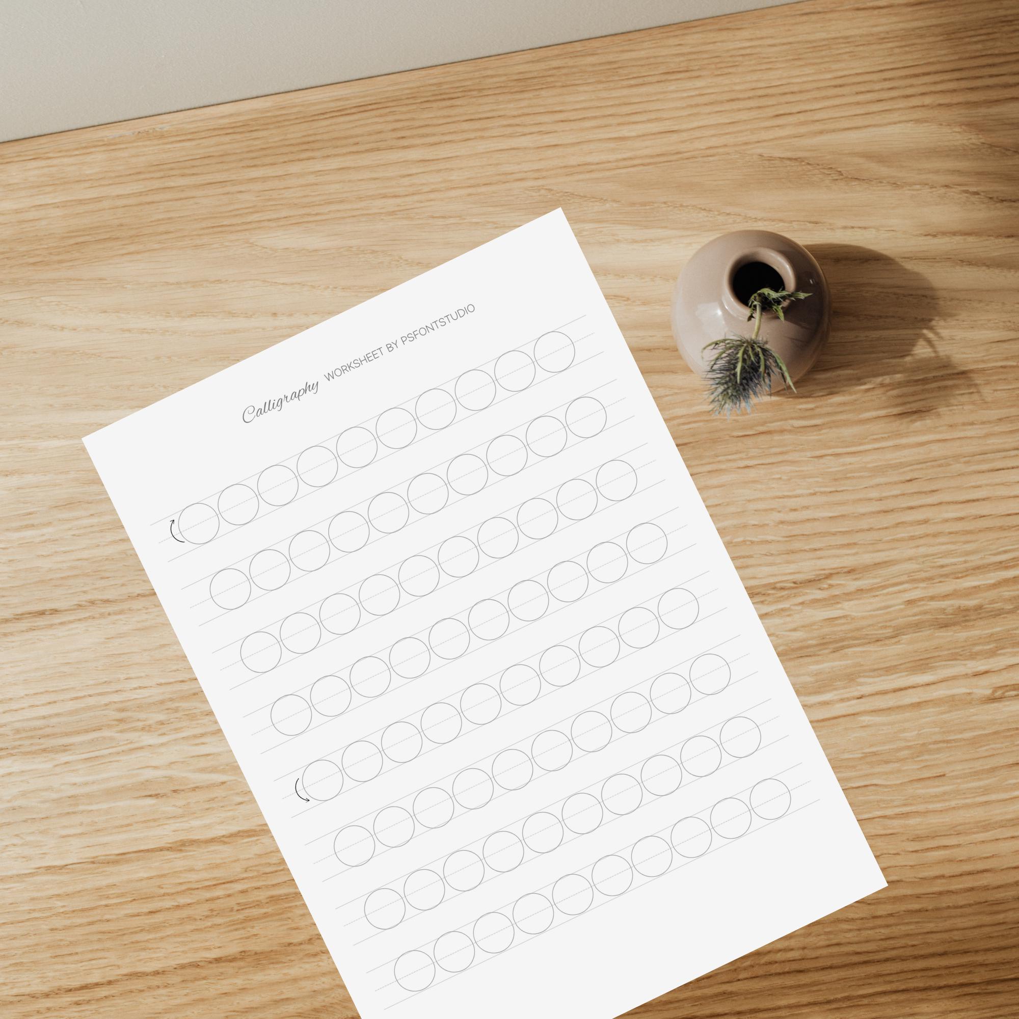 Handwriting Practice Sheets: Basic Stroke Penmanship (PDF) - Etsy