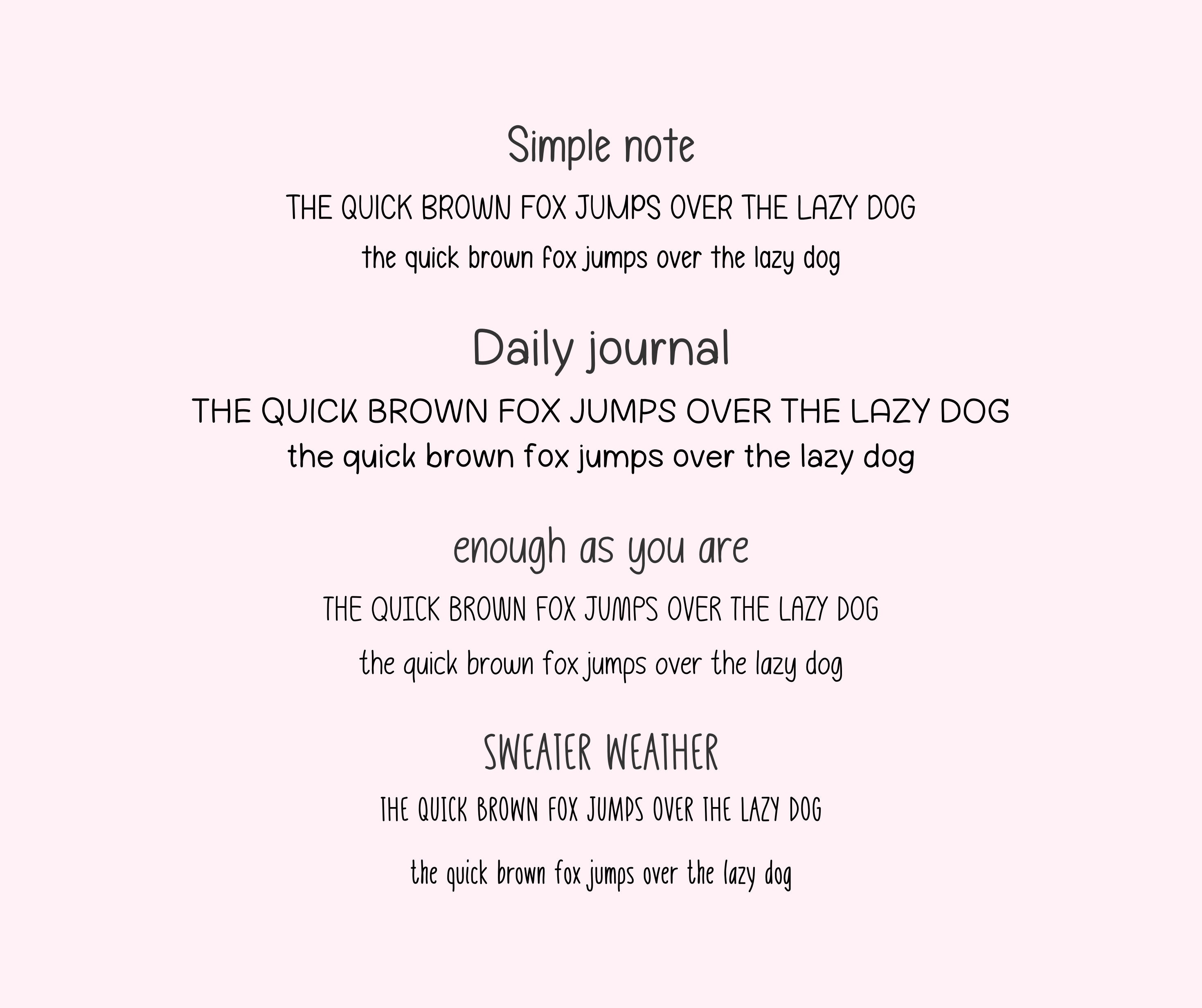 Font Bundle Cute Handwritten Font, Note Taking Font Bundle, Realistic ...