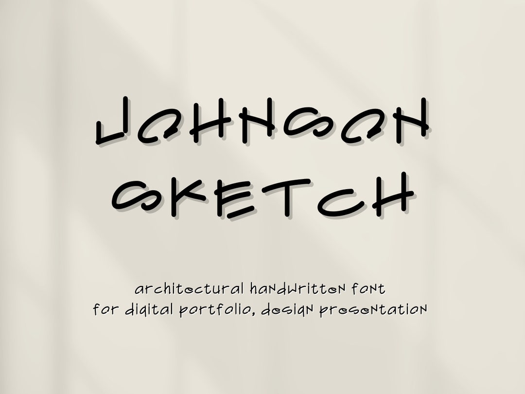 Architecture Font, Architect Canva, Digital Planner Font, Handwritten Font for Designer ...