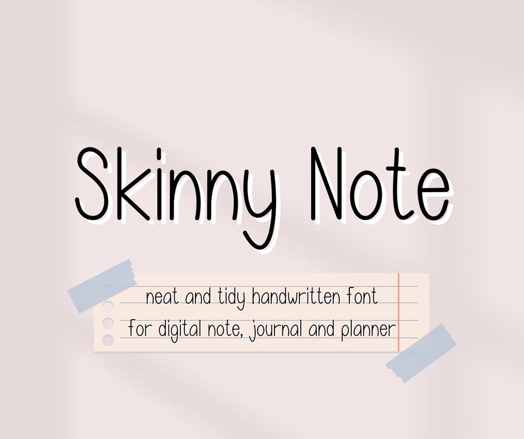 Fonte manuscrita Skinny Note: Neat Digital Planning (TTF, OTF) - Etsy ...