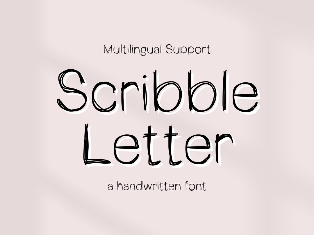 Handwritten Scribble Font TTF / OTF, Handwriting Scribble Letters, A ...