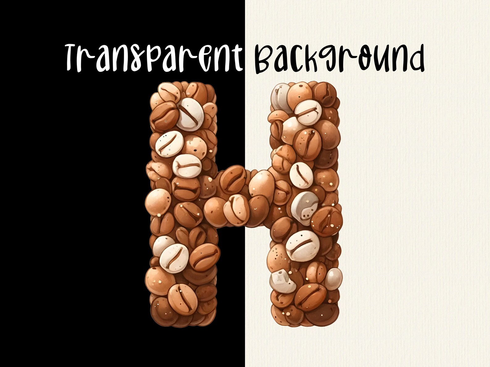 Coffee Alphabet Clipart Watercolor Coffee Letter PNG Drinks Clipart ...