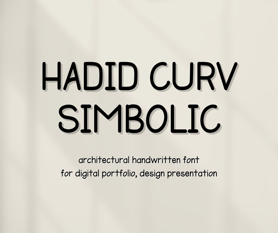 Architecture Font Handwritten Font for Designers Canva & Autocad Print Lettering I Hadid Curv ...