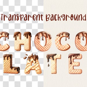 Ice Cream Alphabet Letters PNG SVG Bundle, Chocolate Magical Candy ...