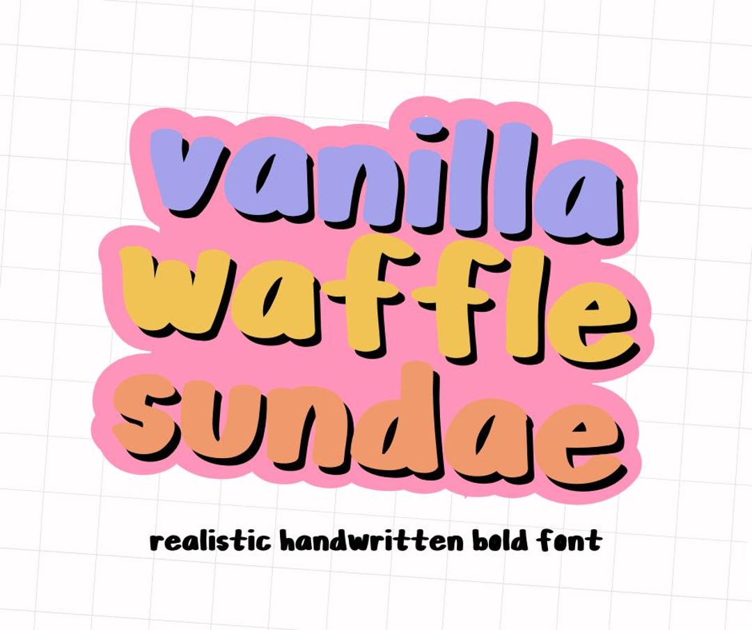 Cute Handwritten Font OTF Bold Chunky Kids Font Fun Cartoon Font for ...