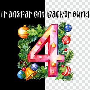 Christmas Festive Watercolor Letter Clipart Christmas Alphabet PNG Hand ...