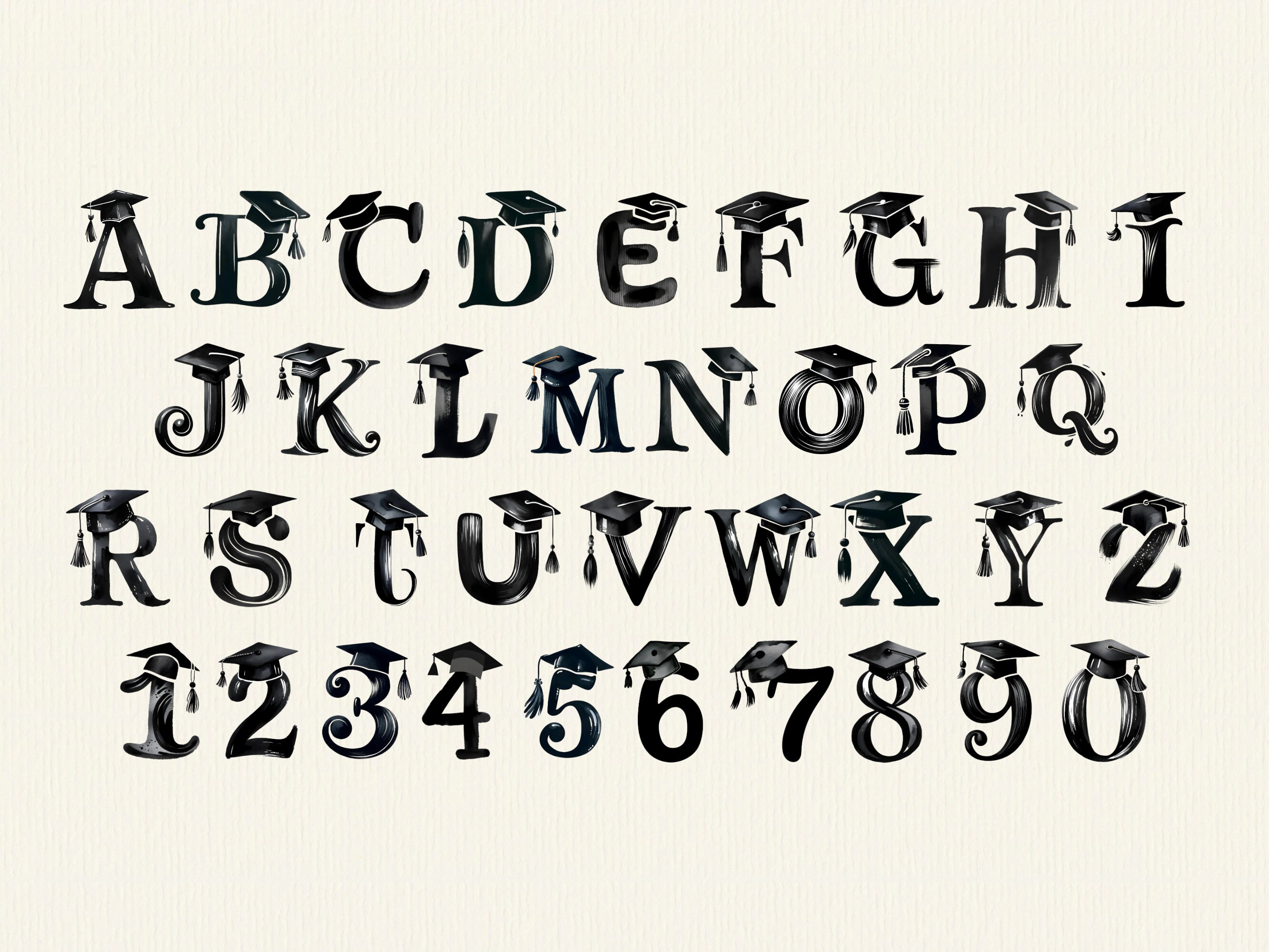 Graduation Alphabets for Banners Announcement Party Decor, Graduate ...