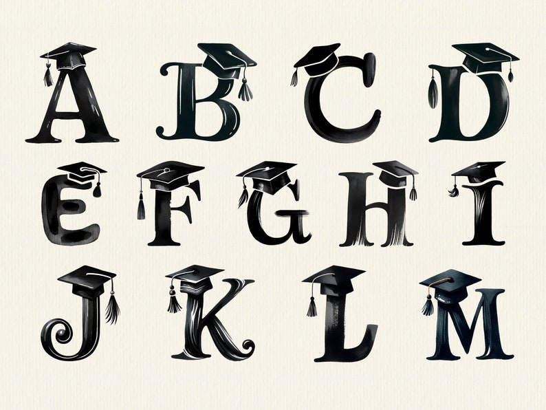 Graduation Alphabets for Banners Announcement Party Decor, Graduate ...