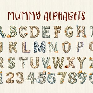Halloween Mummy Alphabet PNG, Halloween Doodle Alphabet, Halloween ...