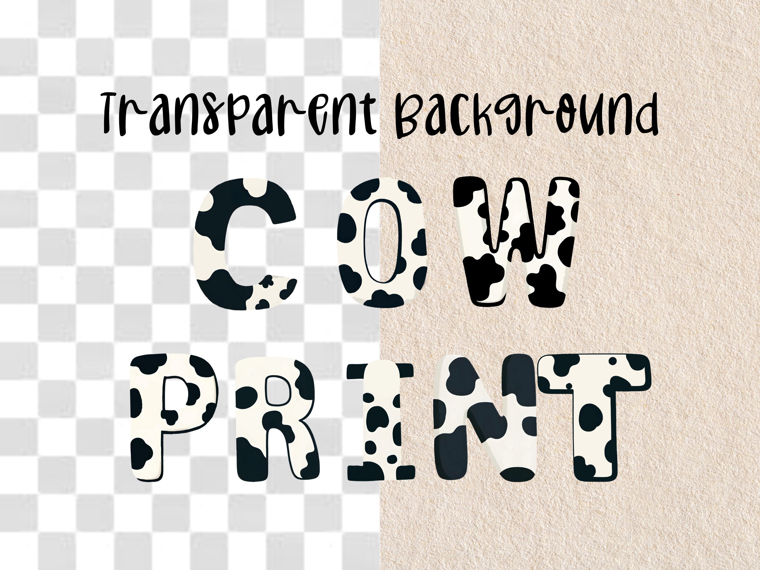 Cow Alphabet PNG, Sublimation Alpha Set Designs PNG, Cow Print Alphabet ...