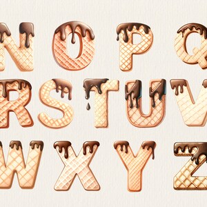 Ice Cream Alphabet Letters PNG SVG Bundle, Chocolate Magical Candy ...