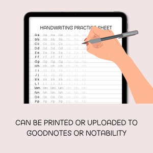 Printable Handwriting Practice: Alphabet Letter Tracing (PDF) - Etsy