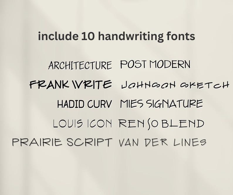 Architecture Font Bundle | Handwritten Font for Designers | Canva ...