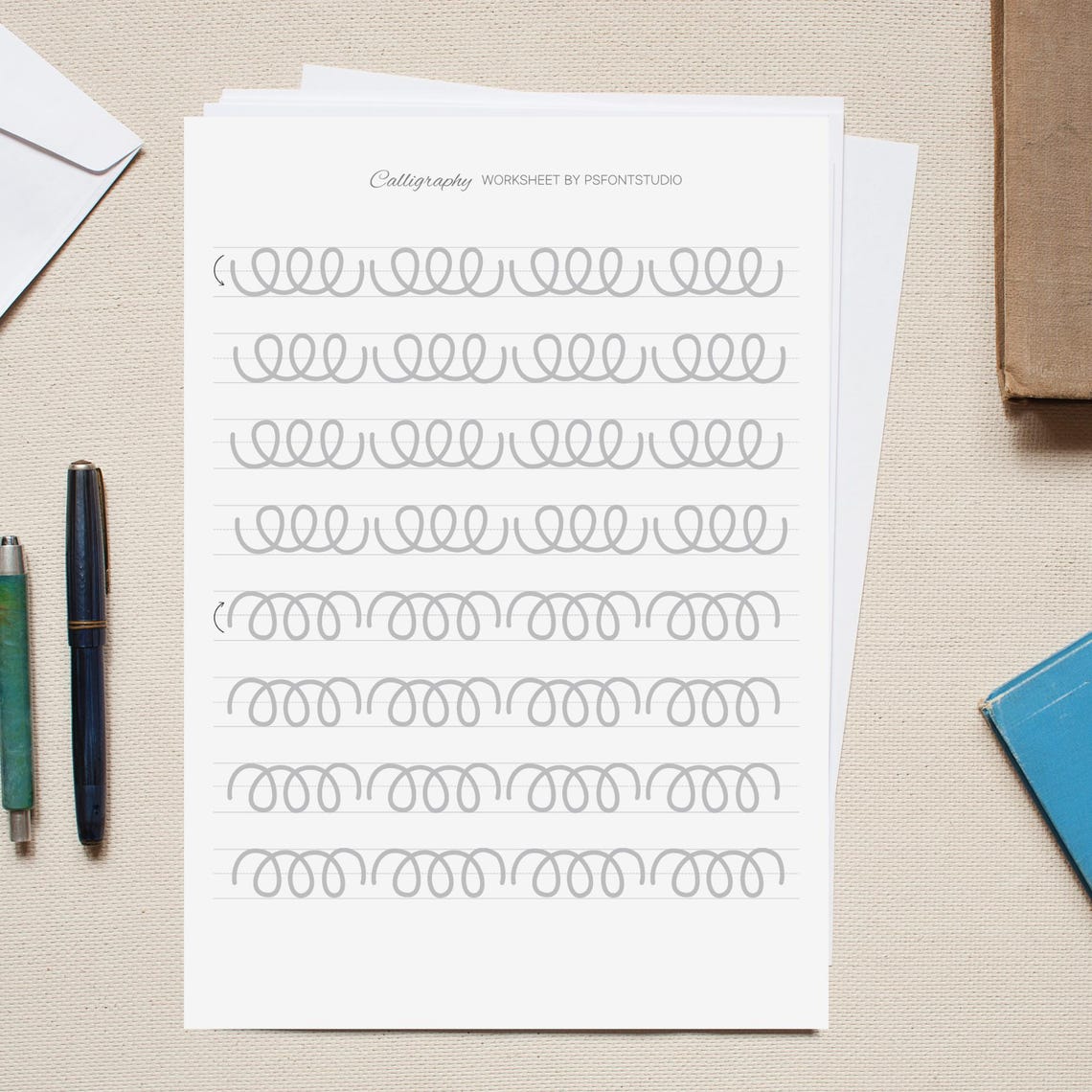 Handwriting Practice Sheets: Basic Stroke Penmanship (PDF) - Etsy