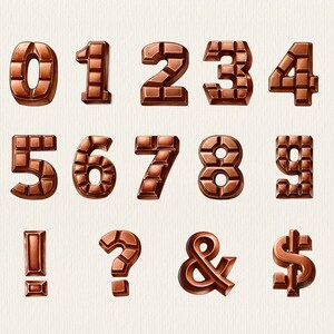 CHOCOLATE BAR Alphabets Watercolor Clipart PNG Transparent Background ...