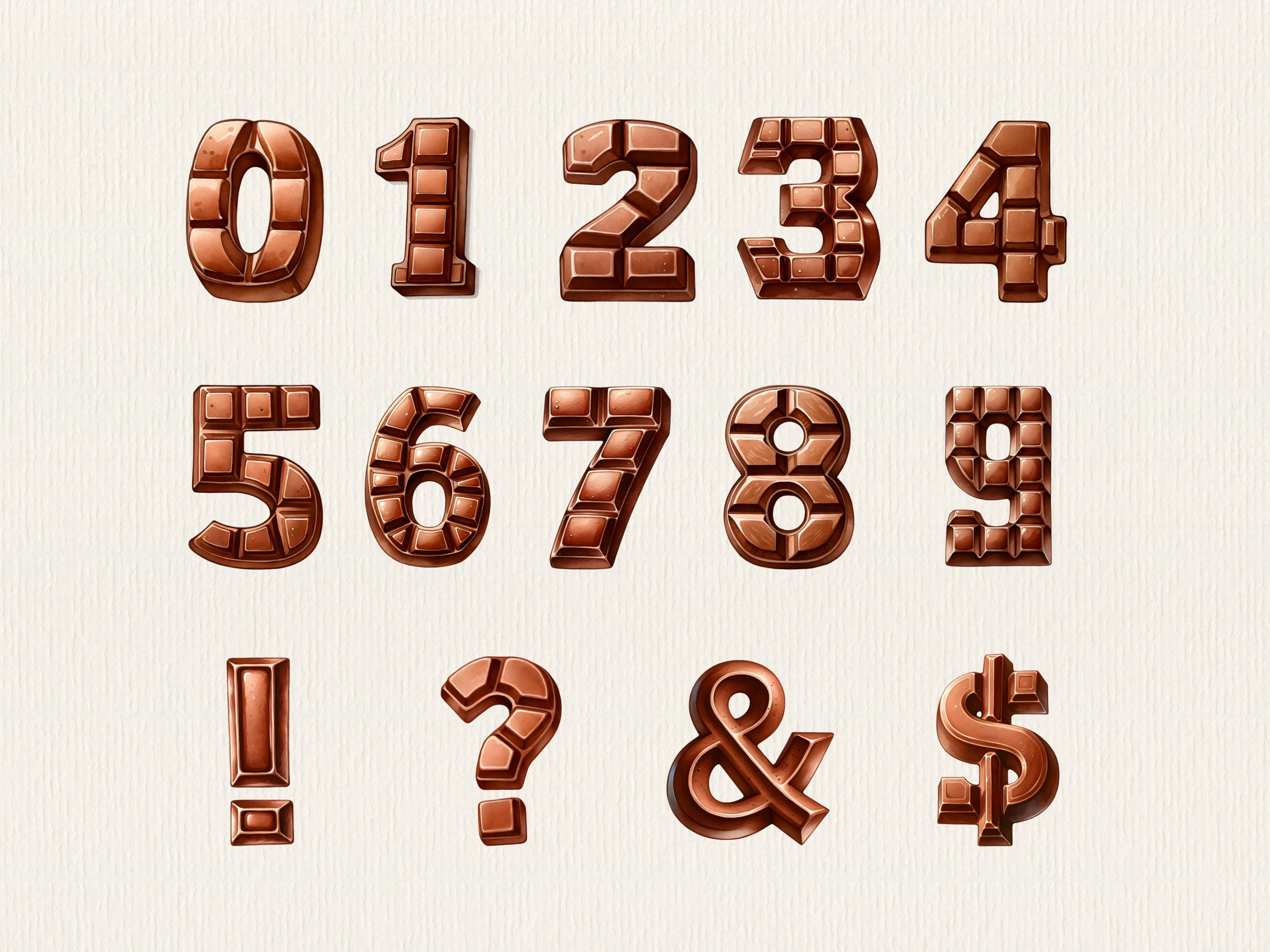 CHOCOLATE BAR Alphabets Watercolor Clipart PNG Transparent Background ...