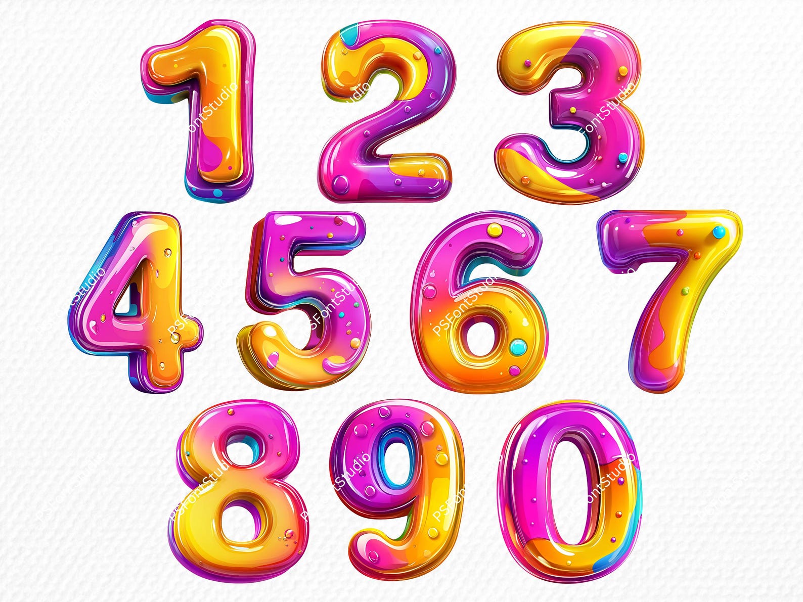 3D Shiny Letter Clipart Alphabet Glossy Letters for Craft 3D Bubbly ...