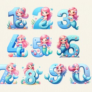 Mermaid Clipart Alphabet Png Font Doodle Letter Watercolor Sublimation ...
