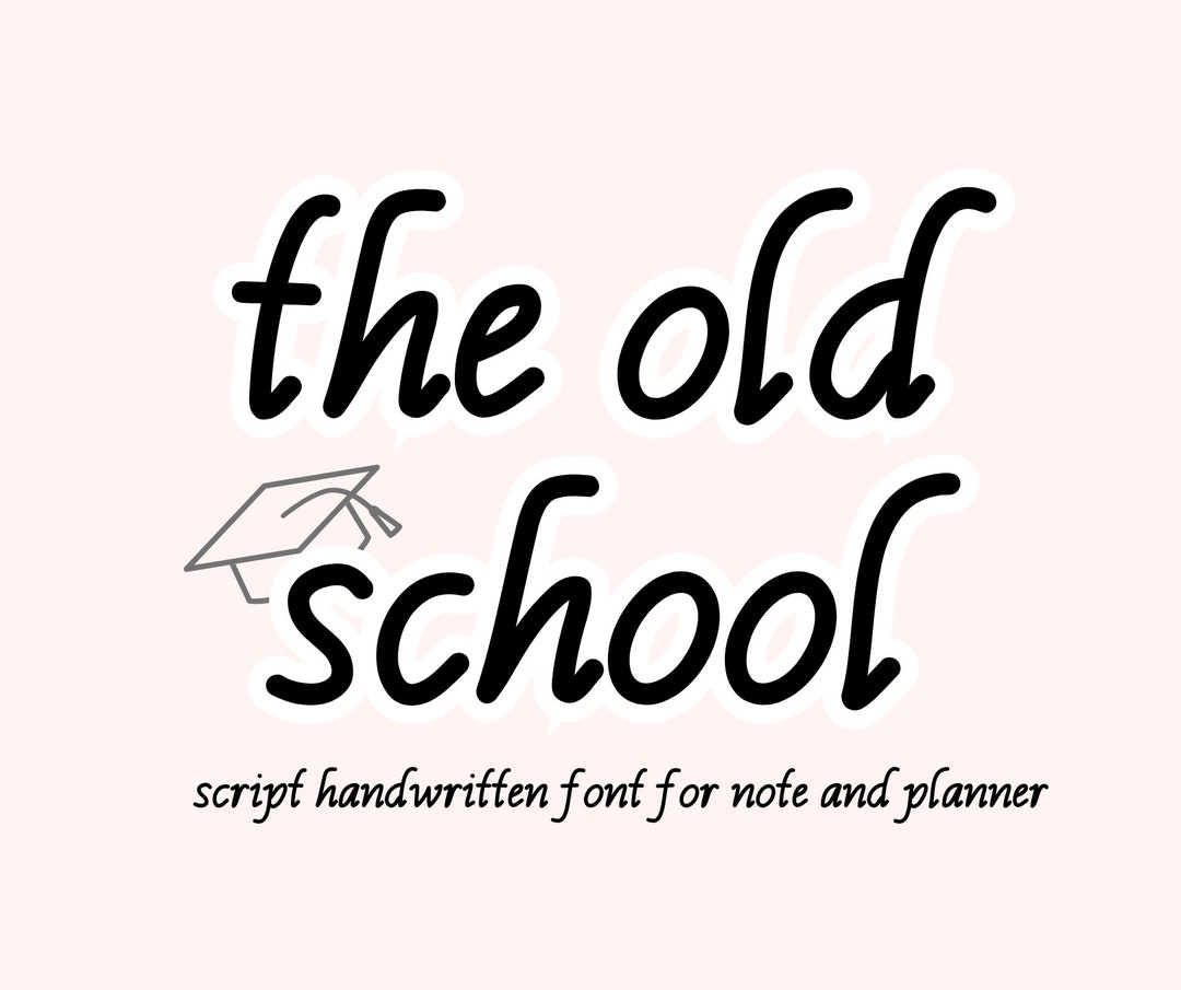 Old School Style Font for Study Font, Digital 2024 Planner, Goodnotes ...