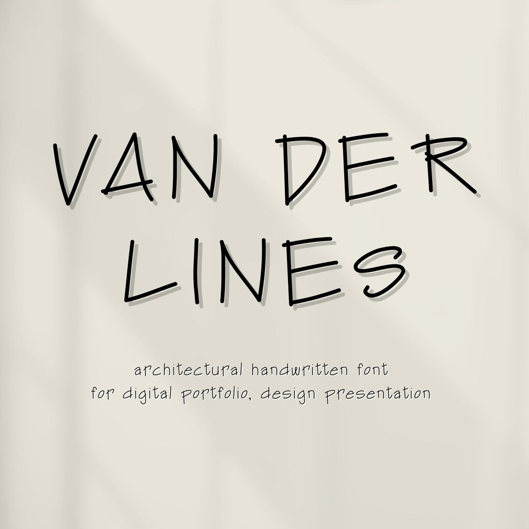 Architecture Font | Handwritten Font for Designers | Canva & Autocad Print Lettering I ...