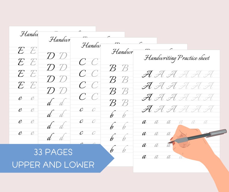 Calligraphy Practice Sheets Templates, Calligraphy Worksheets ...
