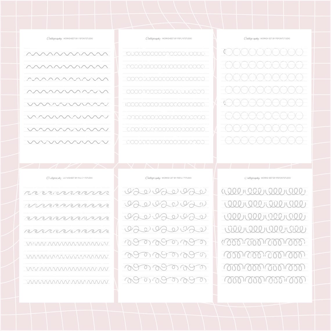 Handwriting Practice Sheets: Basic Stroke Penmanship (PDF) - Etsy