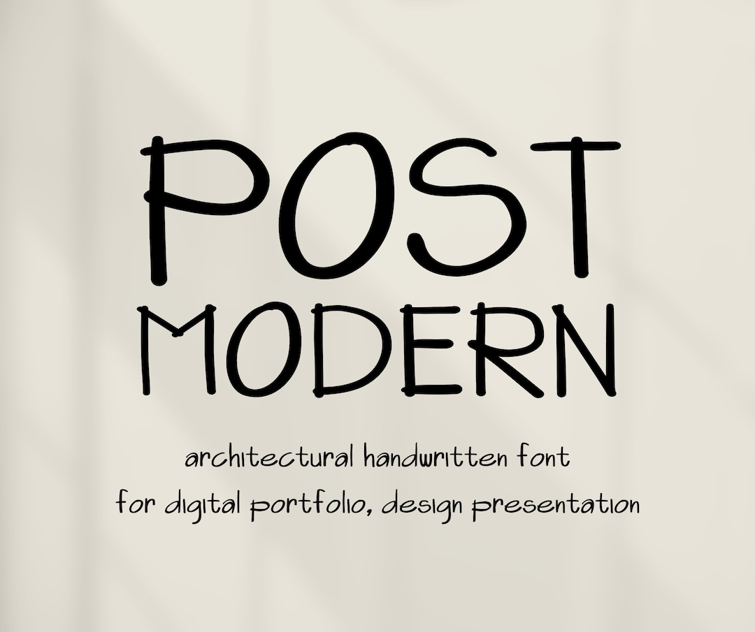 Architecture Font | Handwritten Font for Designers | Canva & Autocad Print Lettering I Post ...